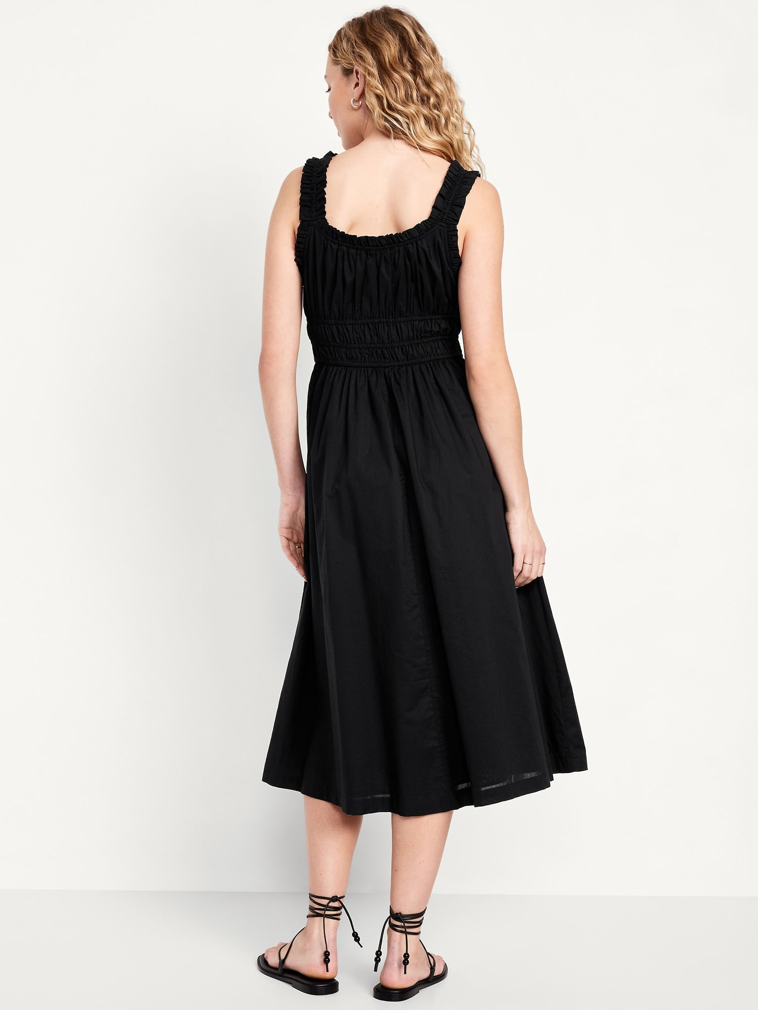 Old Navy | Vestido midi con olanes y cintura definida para mujer Old ...