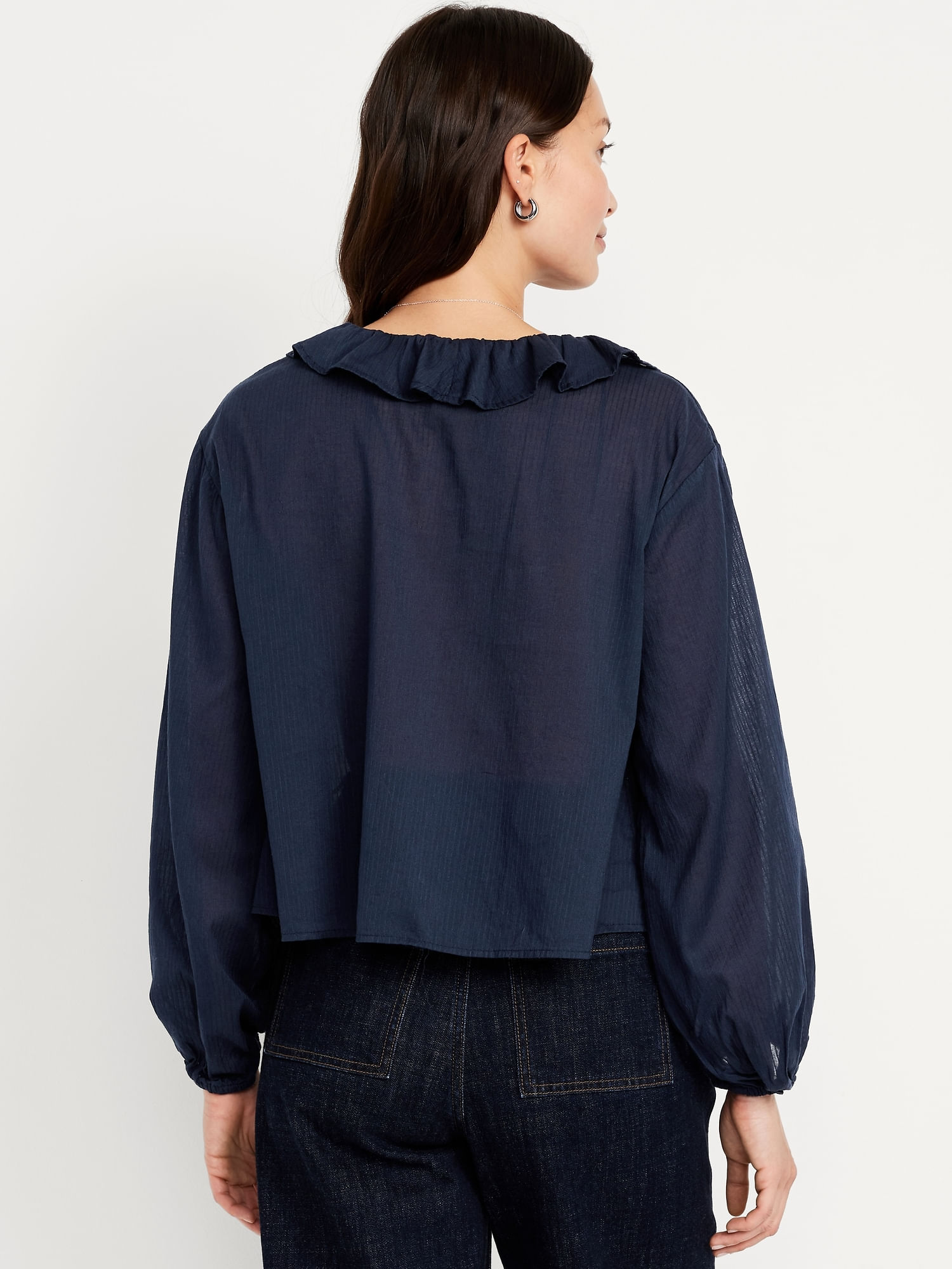 Old Navy | Blusa con olanes y lazo al frente para mujer Old Navy - Old ...