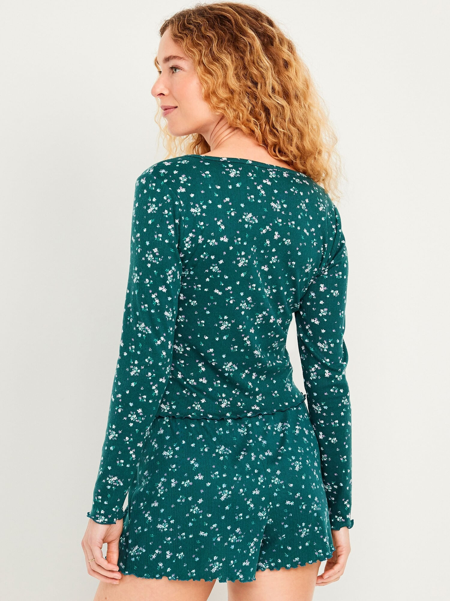 Old Navy | Top Pijama acanalada manga larga para mujer Old Navy - Old ...